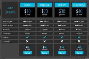 Best HTML CSS3 Responsive Pricing Table Templates | Code Geekz